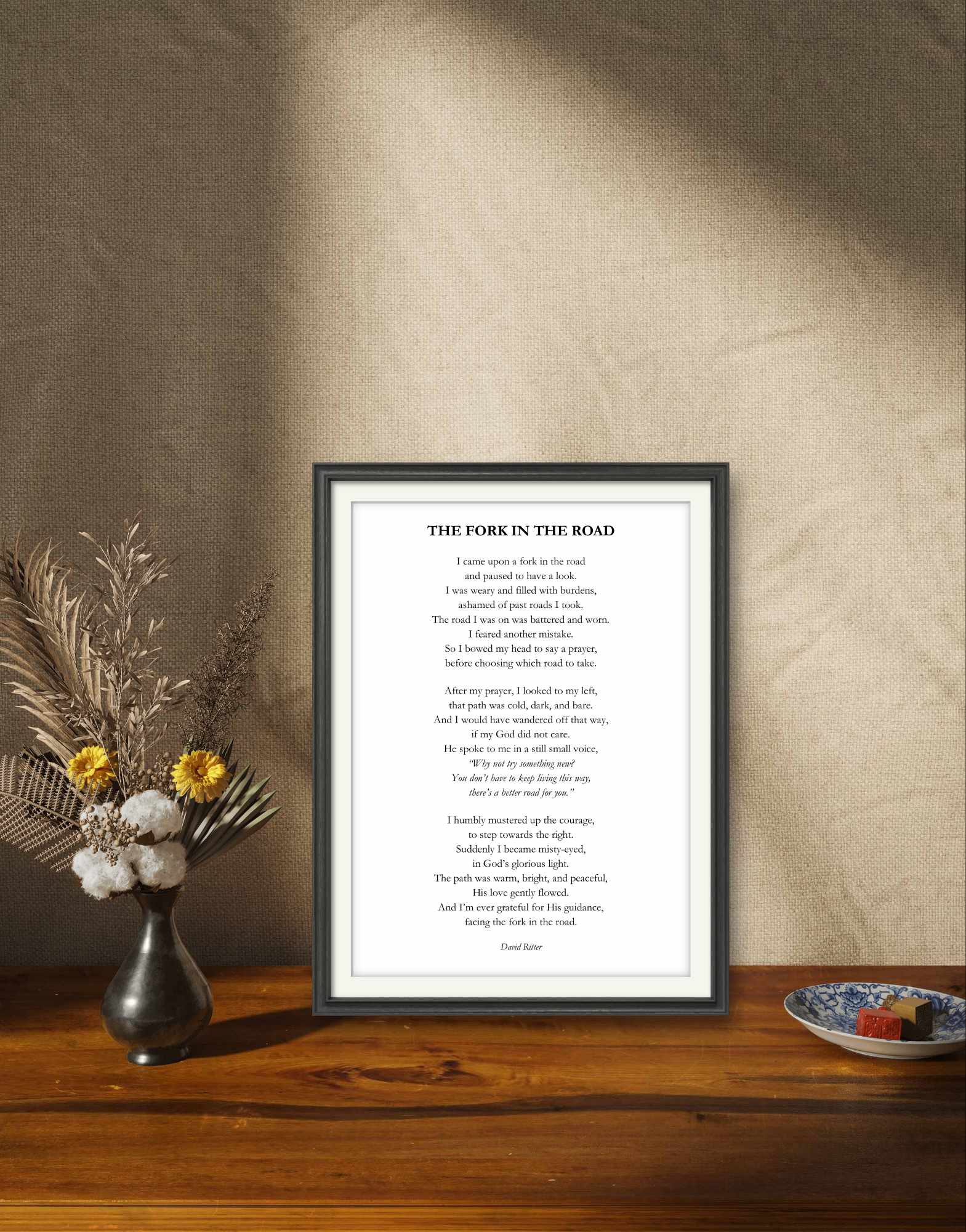 THE FORK IN THE ROAD- A poem by David Ritter - Ritters Rhyme and Reason